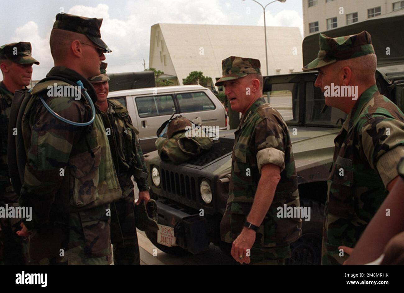 General Charles C. Krulak, Commandant of the Marine Corps, talk with ...