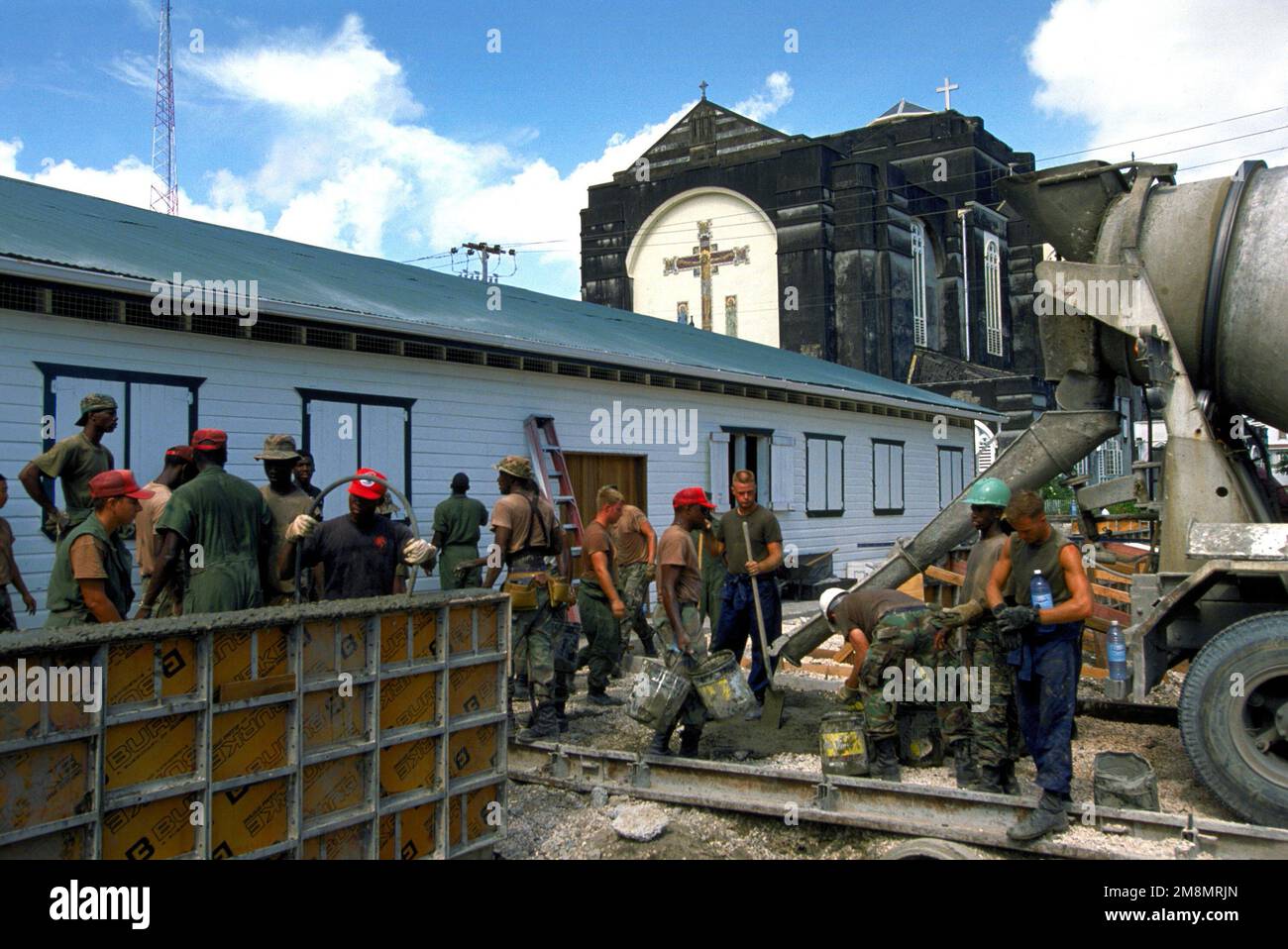 Engineers from the 820th Red Horse Squadron from Nellis Air Force Base ...