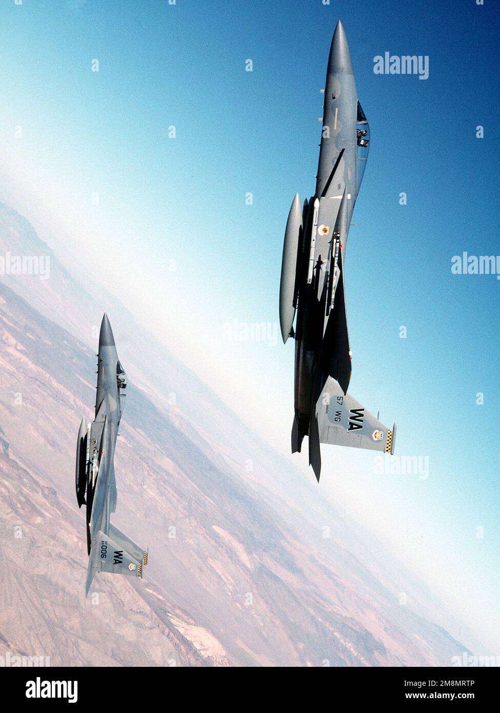F-15C and F-15E model fighters from the U.S. Air Force Fighter Weapons ...