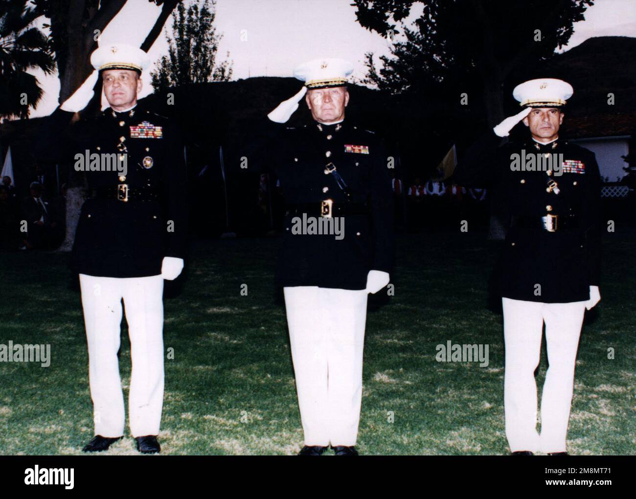 (Left to right) LT. GEN. Carlton W. Fulford, GEN Claude W. Reinki, and ...