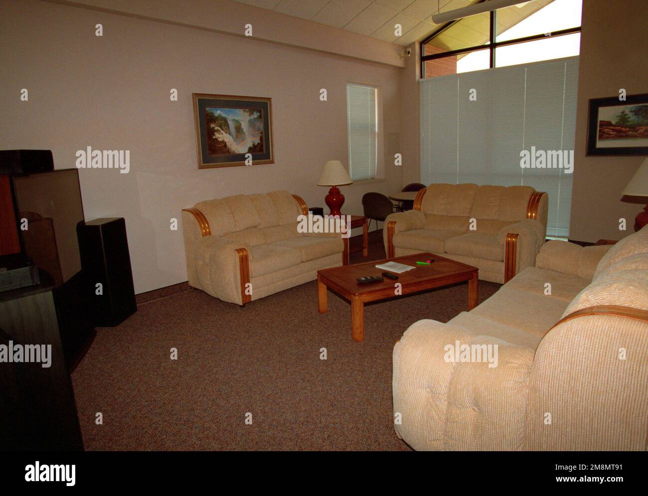 A day room in one of the new dormitories is a home away from home ...