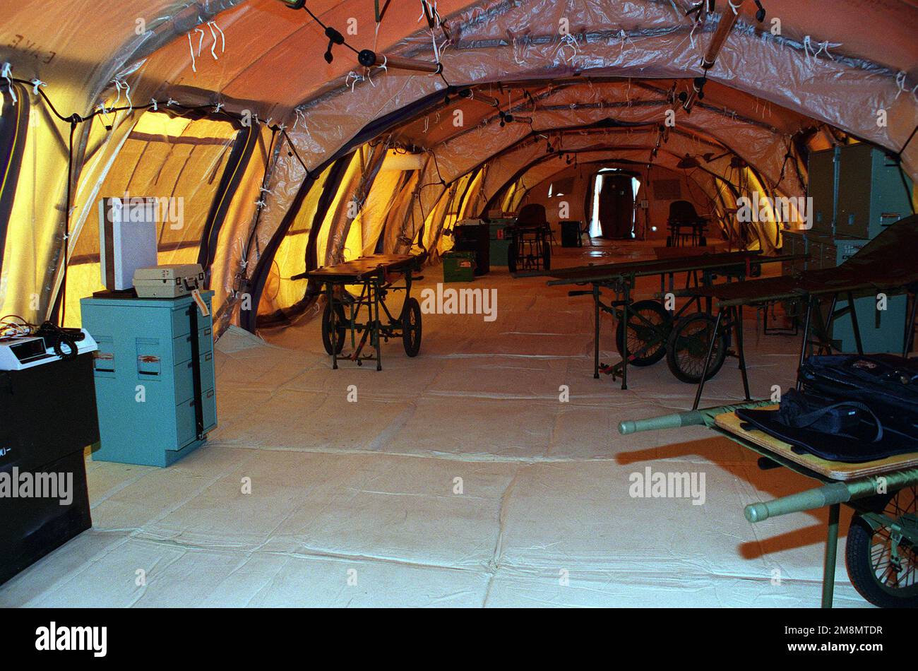 Interior view of an operating room in the Air Transportable Hospital ...