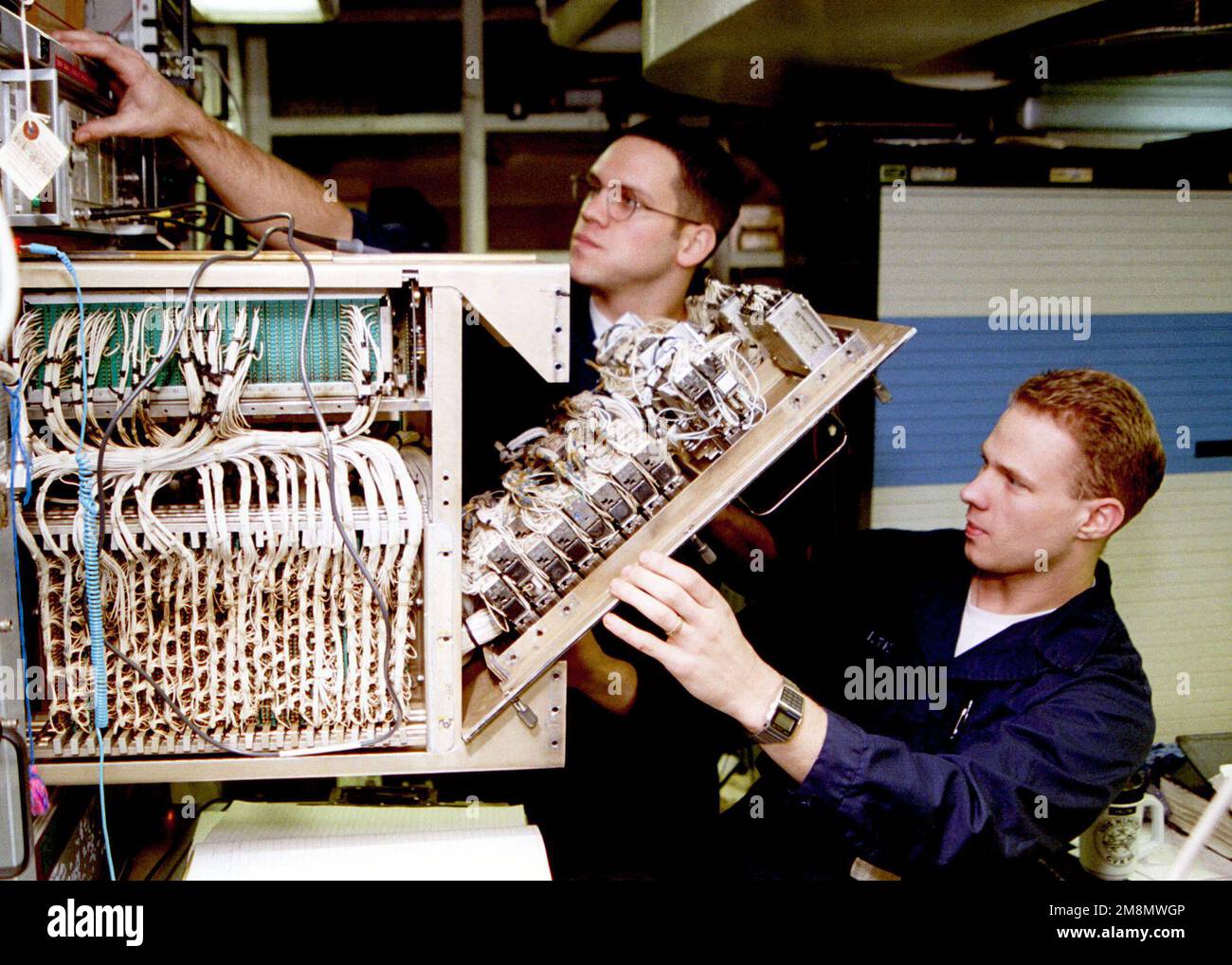 Aviation Electronics Technician, AIRMAN Richard Velte (right) and ...