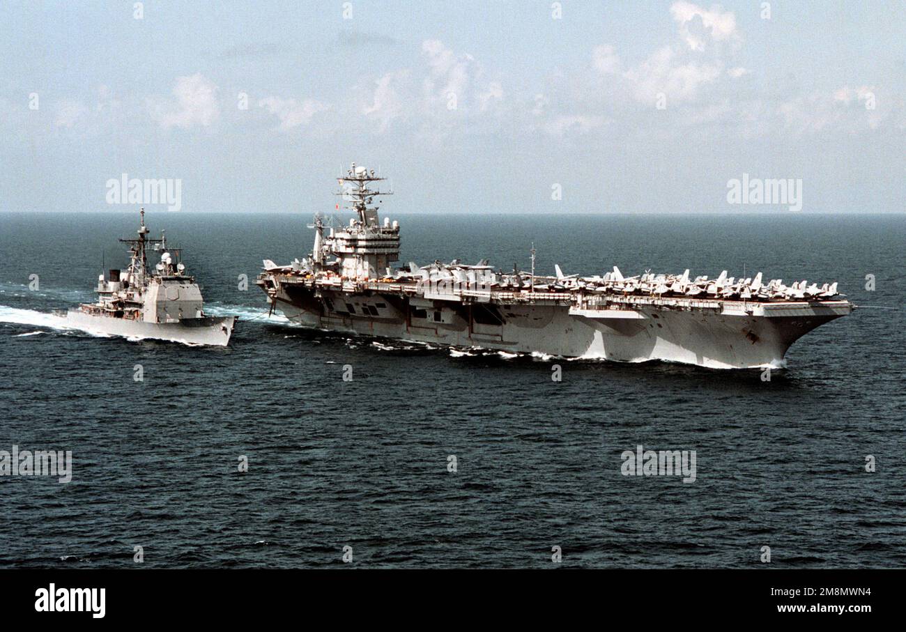 The nuclear powered aircraft carrier USS GEORGE WASHINGTON (CVN 73) and ...
