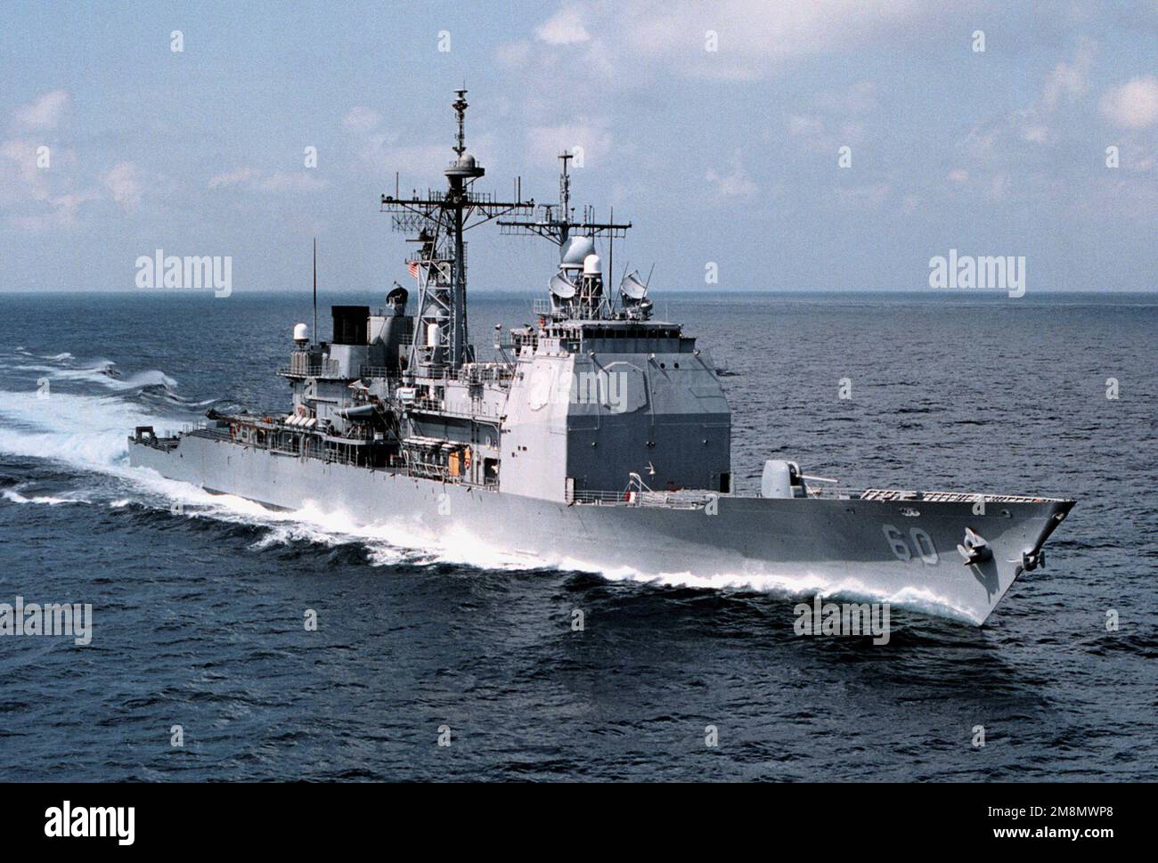 The ticonderoga class cruiser USS NORMANDY (CG 60) underway in the ...