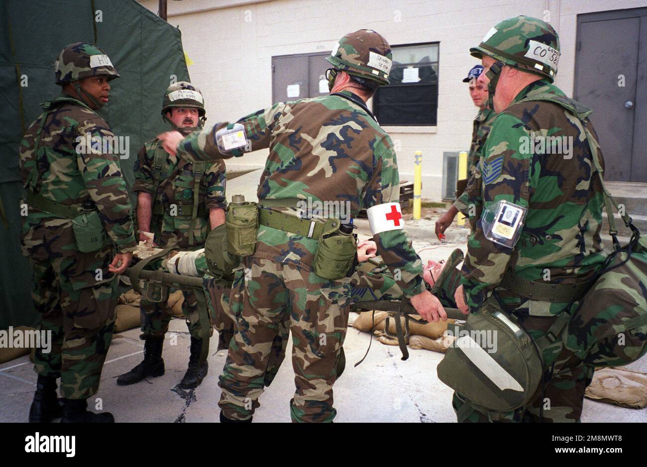 US Air Force personnel STAFF Sergeant (SSGT) Elmore, SENIOR AIRMAN (SRA ...