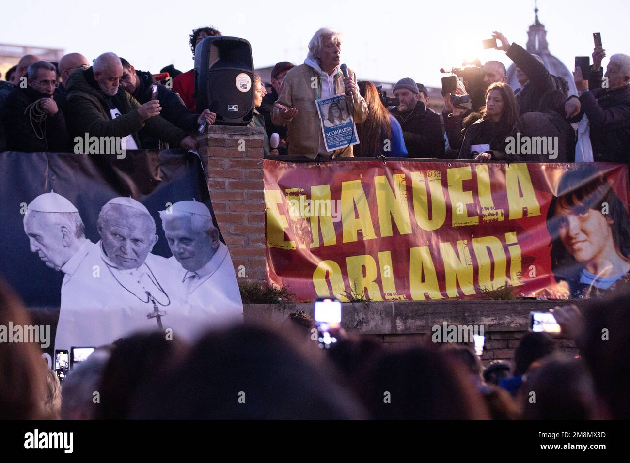 Rome, Italy. 14th Jan, 2023. Protest in Rome organized by Pietro ...