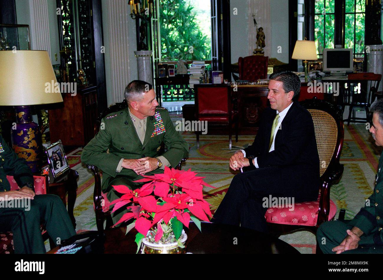 GEN Charles I. Wilhelm, CINC SOUTHCOM, meets with the different ...