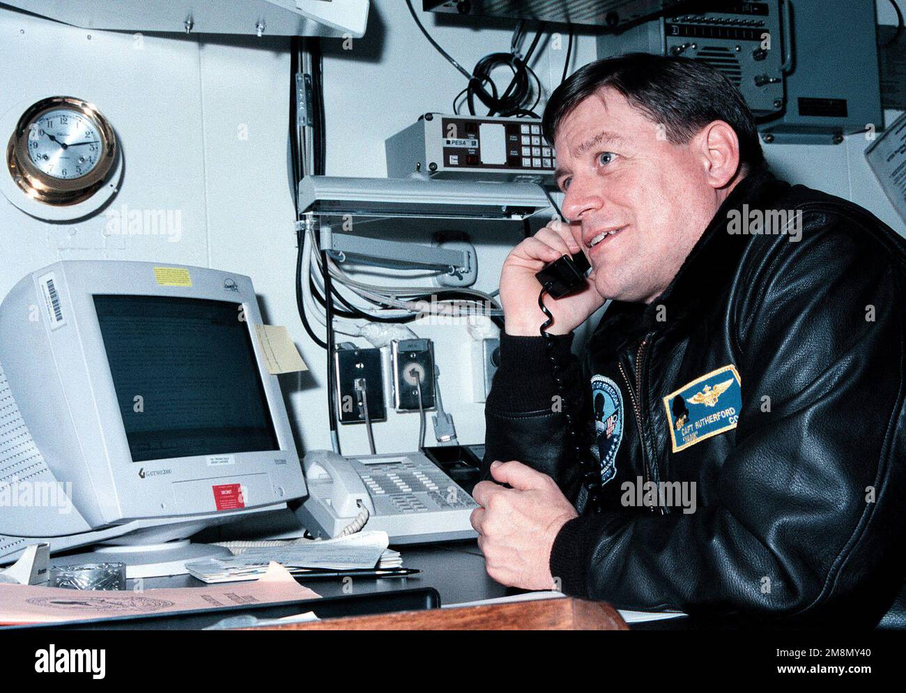 CPT Lindell Yank Rutherford, Commanding Officer of USS GEORGE ...