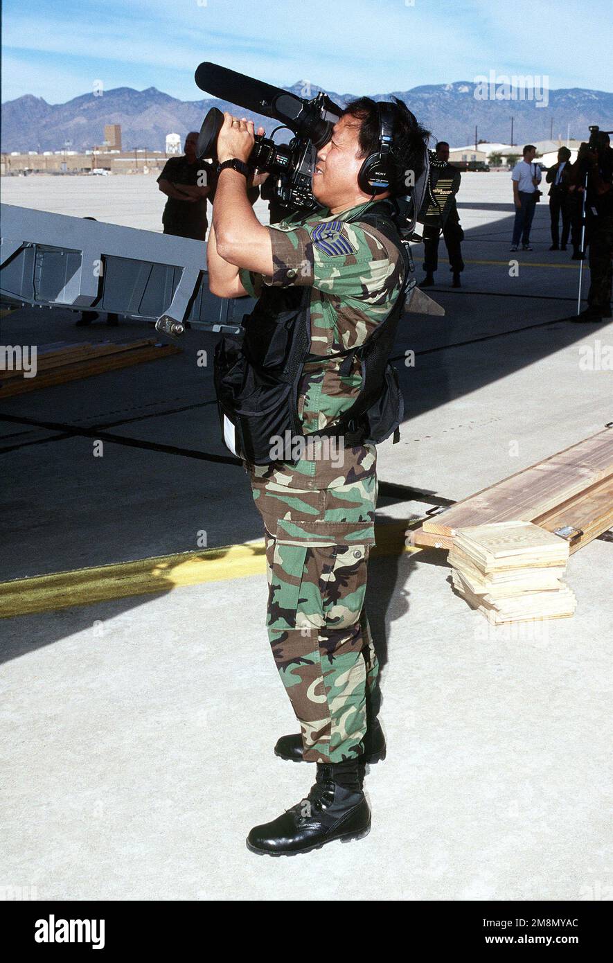 Technical Sergeant John Nonog, a Videographer from the 4th Combat ...