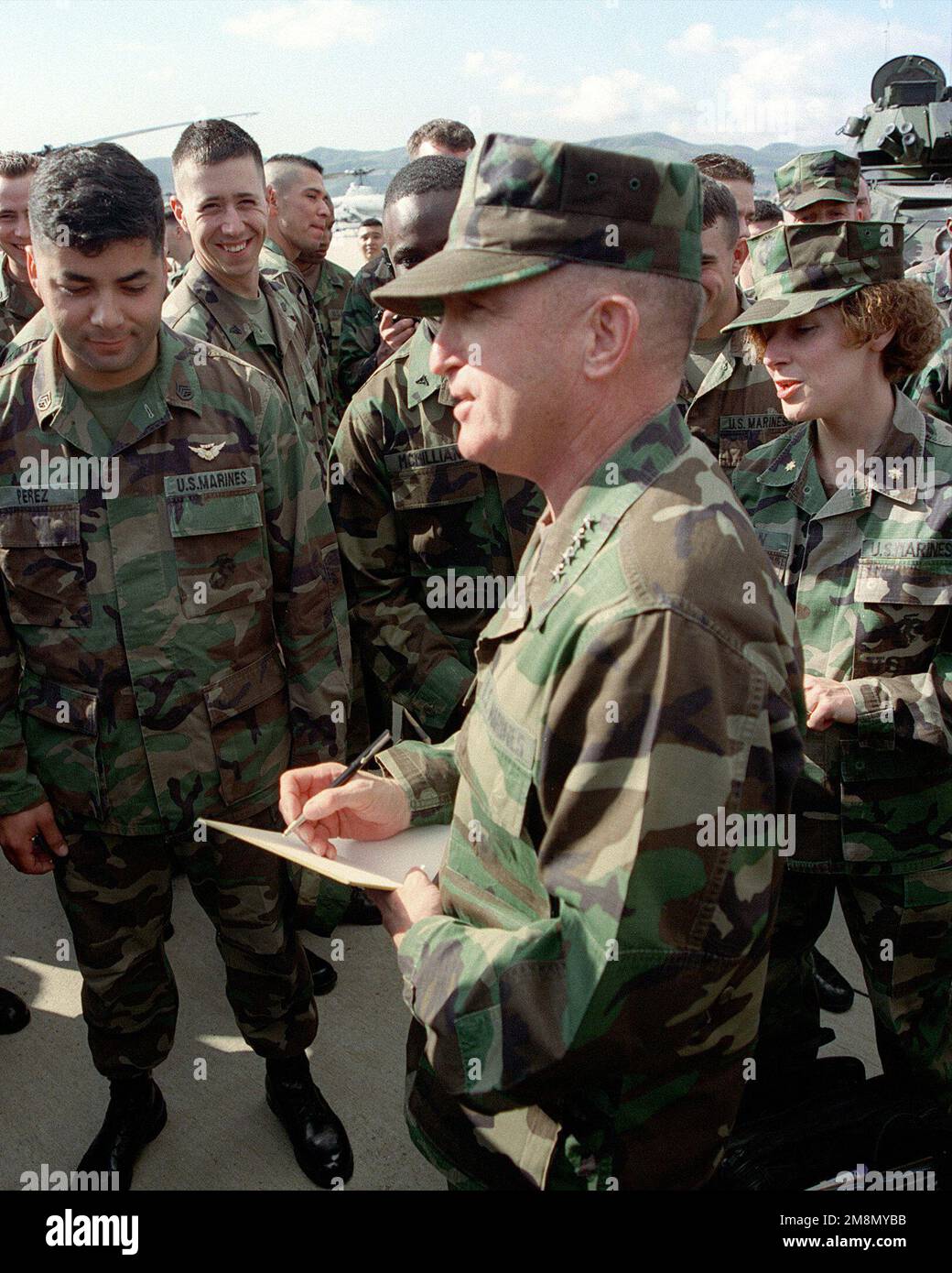 The Commandant of the Marine Corps, General Charles C. Krulak ...