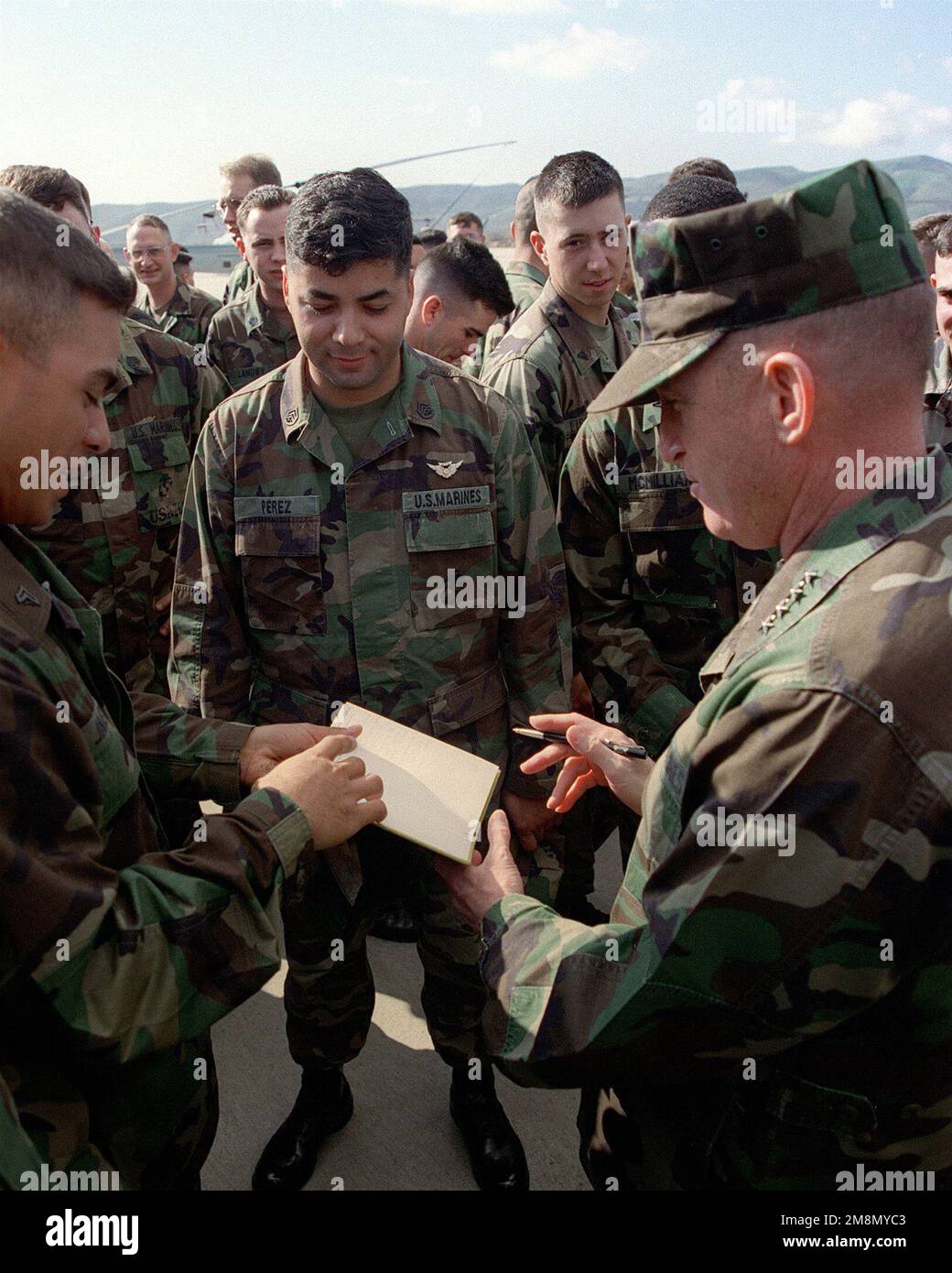 The Commandant of the Marine Corps, General Charles C. Krulak ...