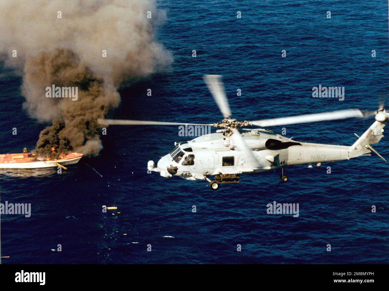 An SH-60B Sea Hawk helicopter attached to Light Helicopter Anti ...