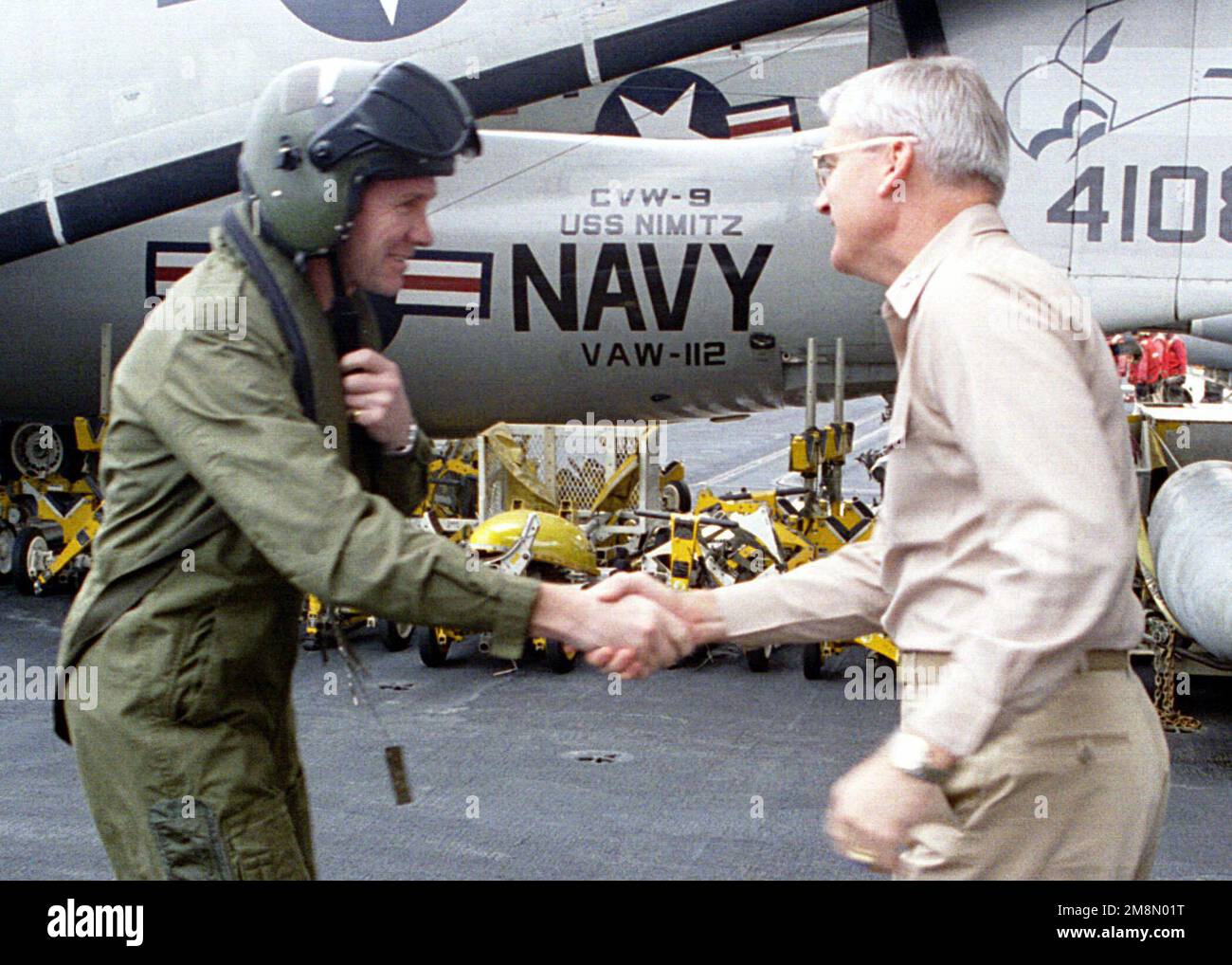 US Navy Rear Admiral John B. Nathman, Commander, Carrier Group Seven ...
