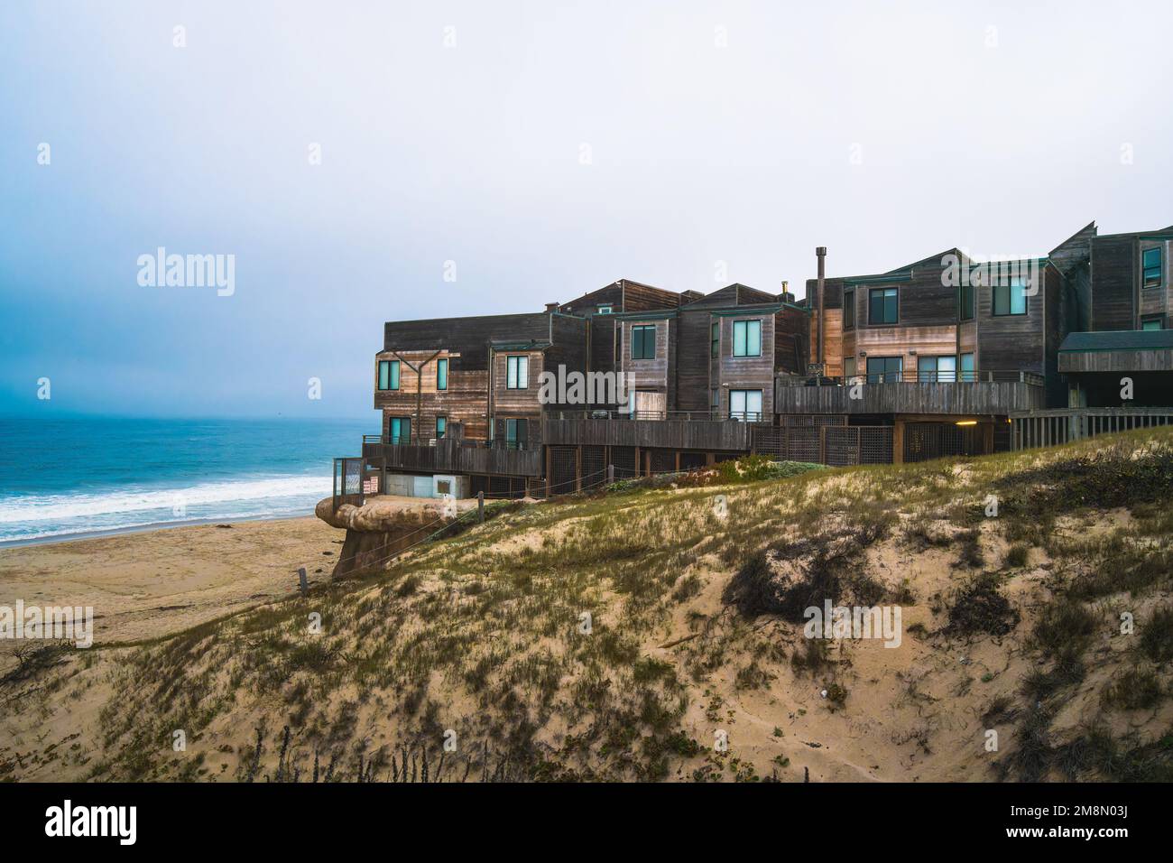 Condos and apartments on the beach. Modern beach-front complex just ...