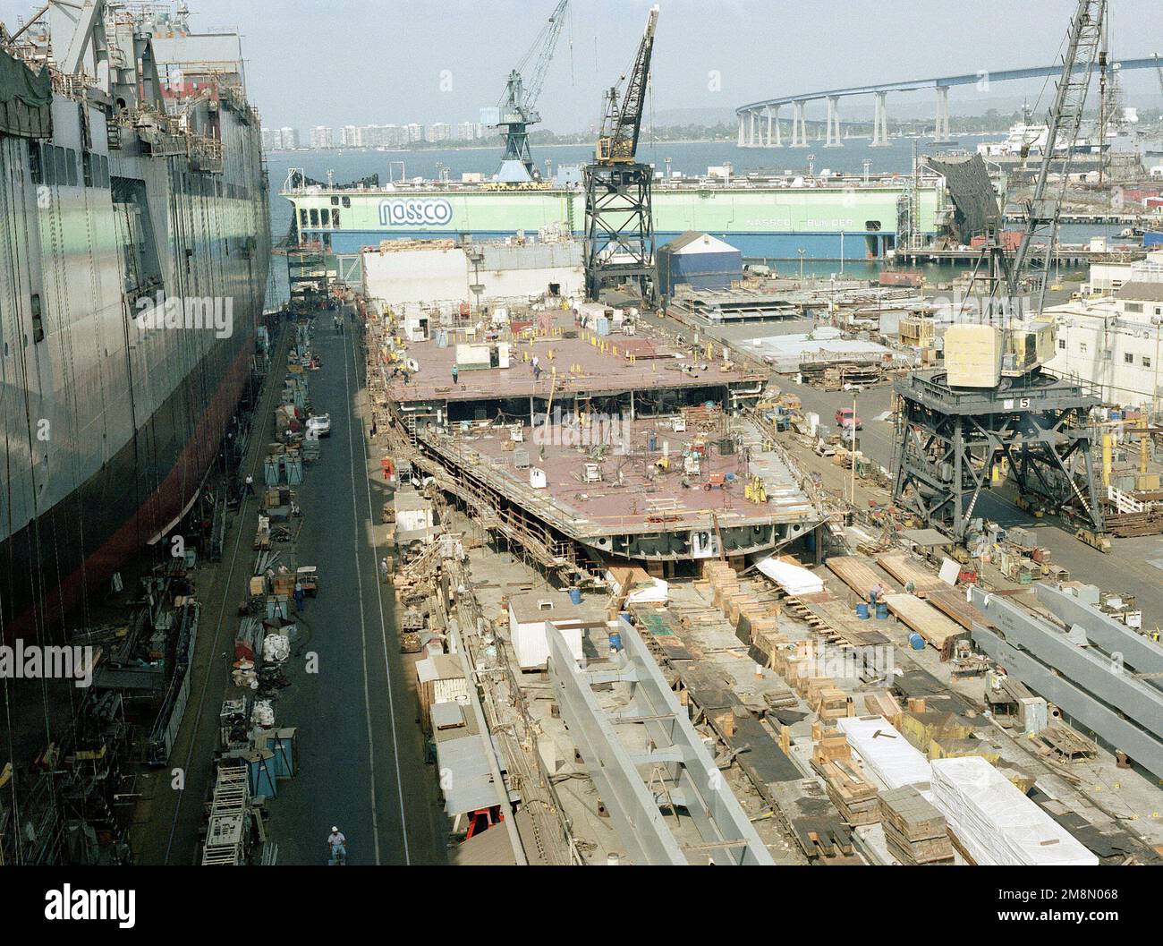 Starboard bow view of the Military Sealift Command (MSC) strategic ...