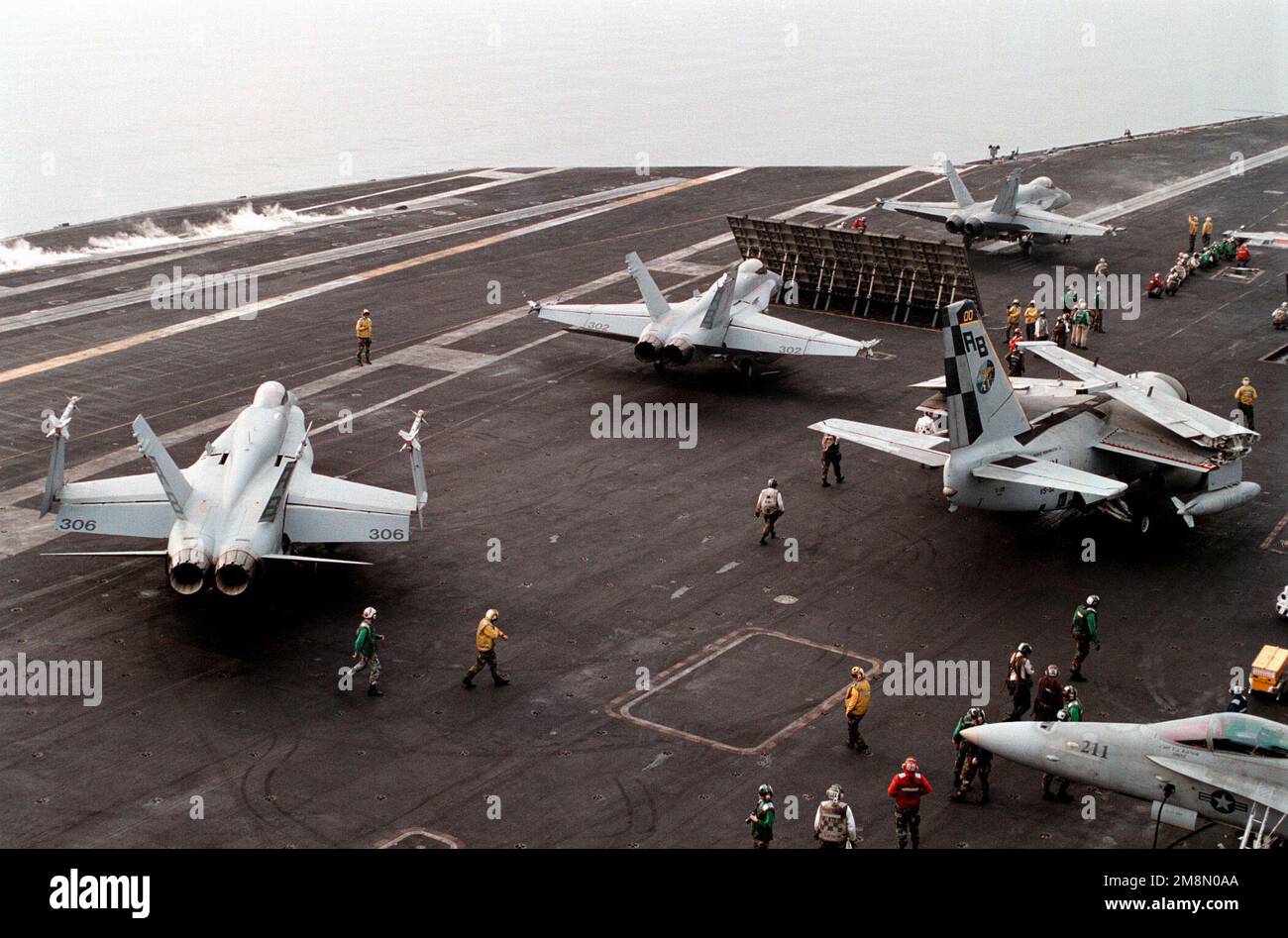 F-14 Tomcat and F/A-18 Hornet fighter aircraft assigned to Carrier Air ...