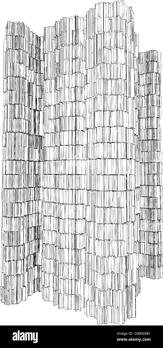 Abstract Urban City Buildings Cube Boxes Prism Vector Stock Vector ...