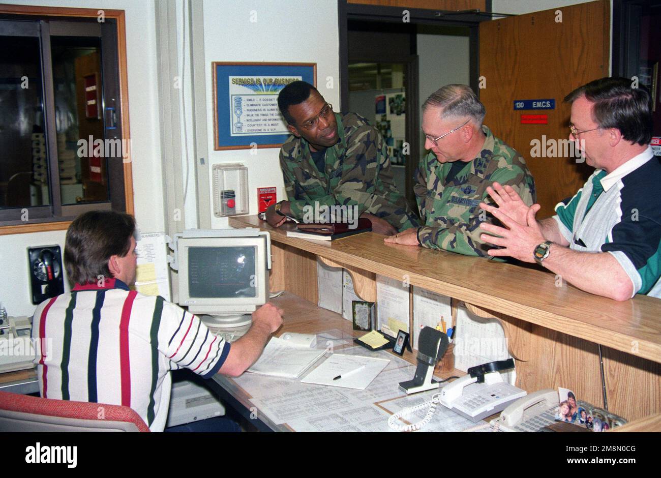 Members of the 81st Civil Engineering Squadron (CES) brief ...