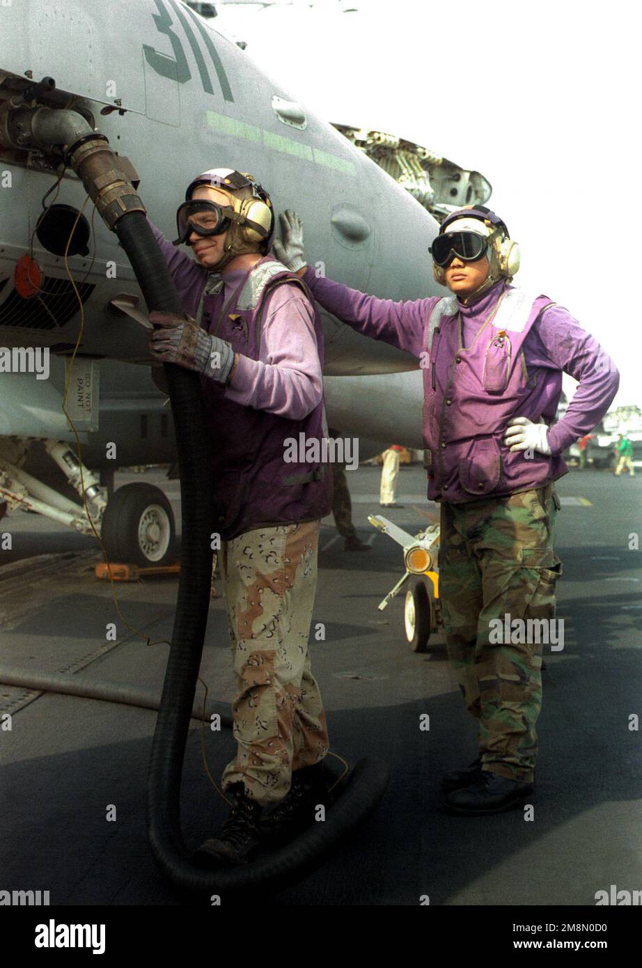 Aviation Boatswains Mate AMN Richard McCulley and Aviation Boatswains ...