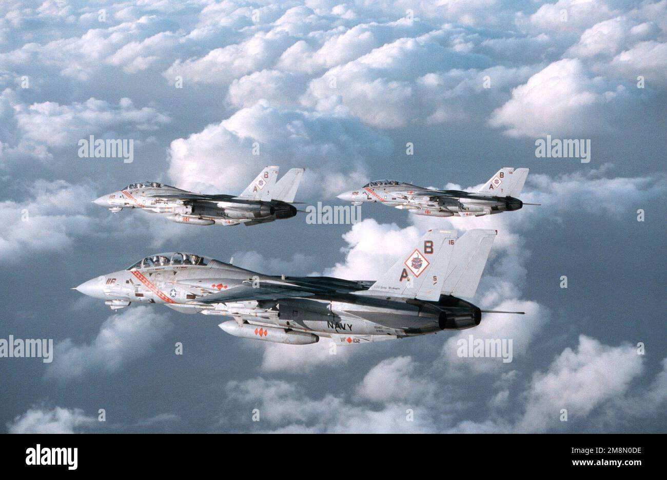 F-14B Tomcats attached to Fighter Squadron One Zero Two (VF-102) and the USS GEORGE WASHINGTON ...