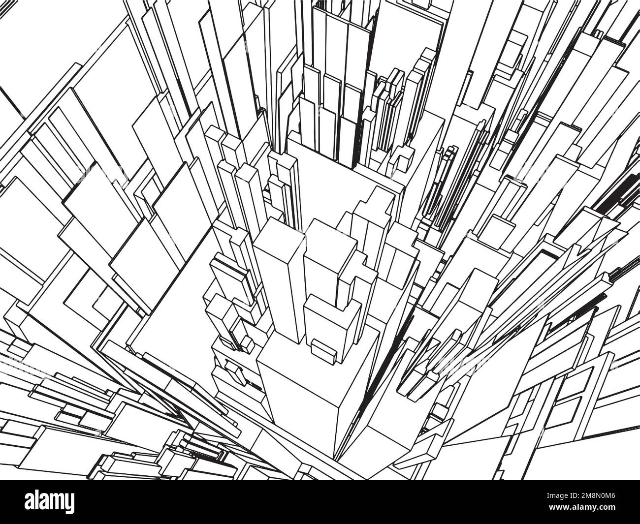 Abstract Urban City Buildings Cube Boxes Prism Vector Stock Vector ...