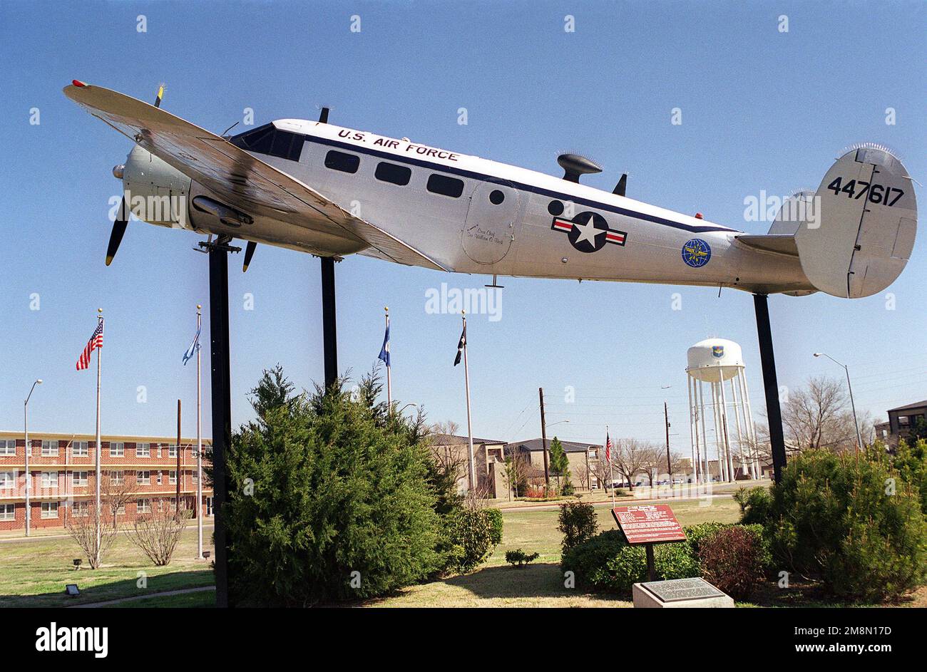 Newly refurbished by the 97th Civil Engineering Squadron, a USAF C-45 ...