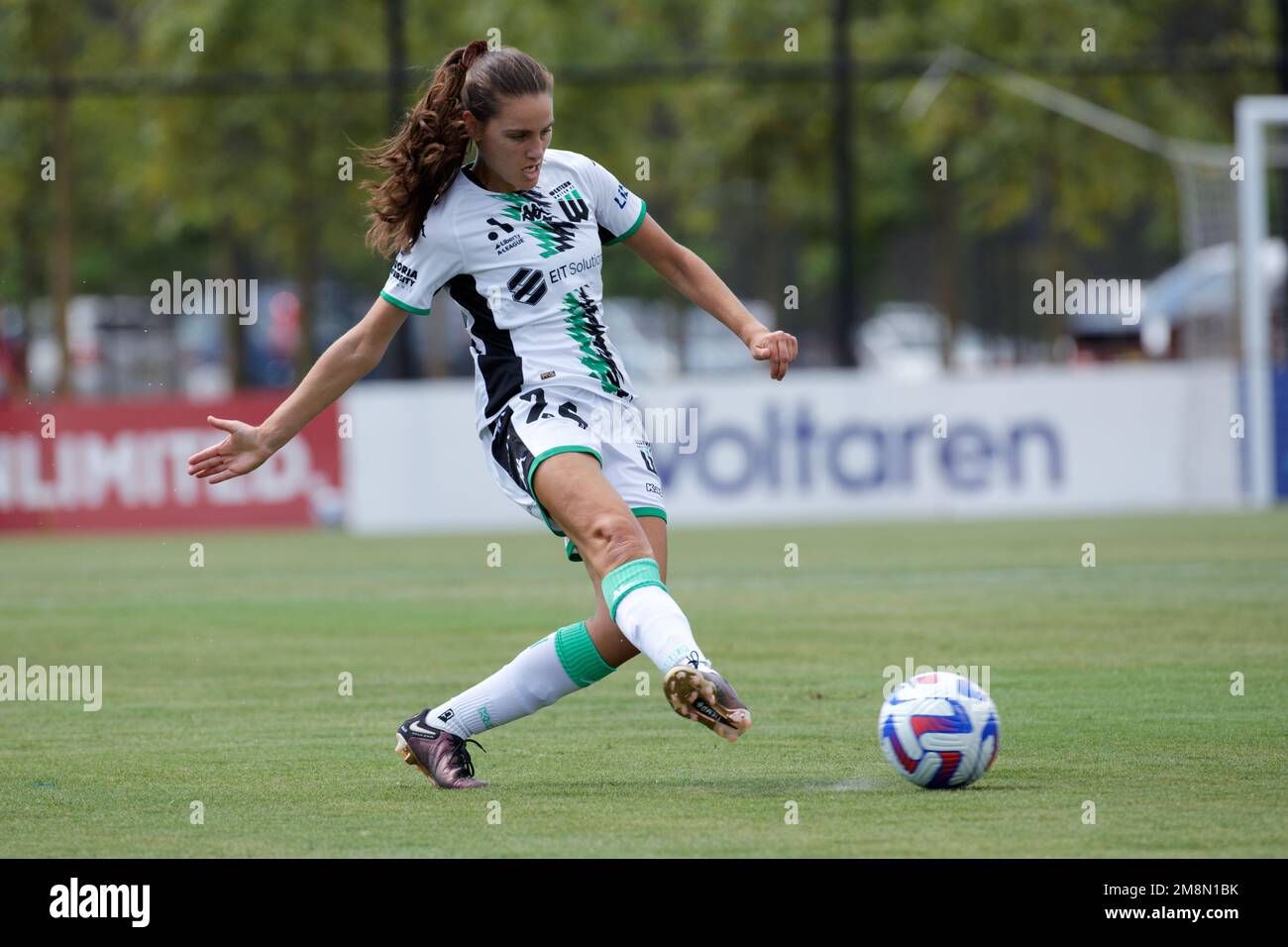 Sydney, Australia. 14th Jan, 2023. Julia Sardo of Western United passes ...