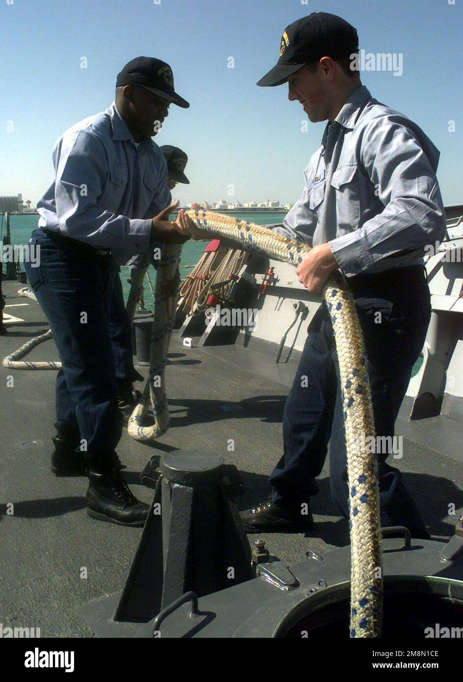 US Navy SEAMAN Darris George (Left) and SEAMAN Jeremy Fratella (Right ...