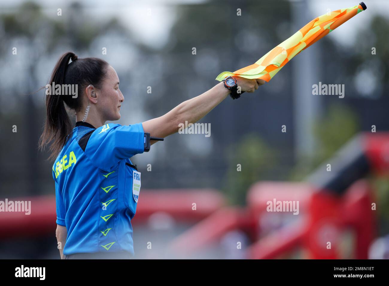 Sydney, Australia. 14th Jan, 2023. Assistant referee Sarah Ho in action ...