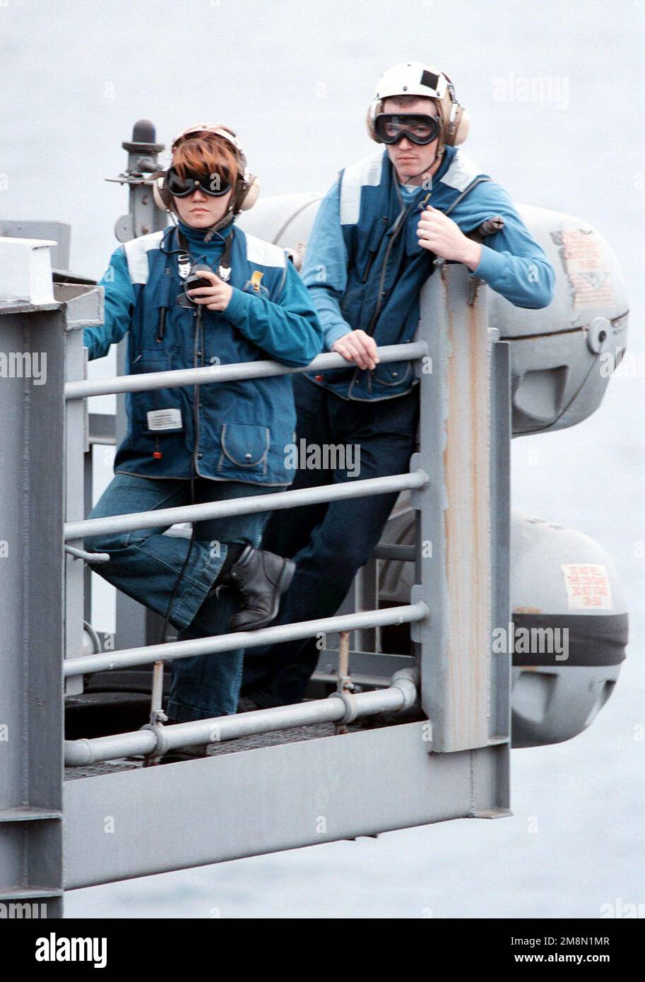 US Navy AIRMAN Recruit Lucia Debeka (left) and Aviation Boatswain's ...