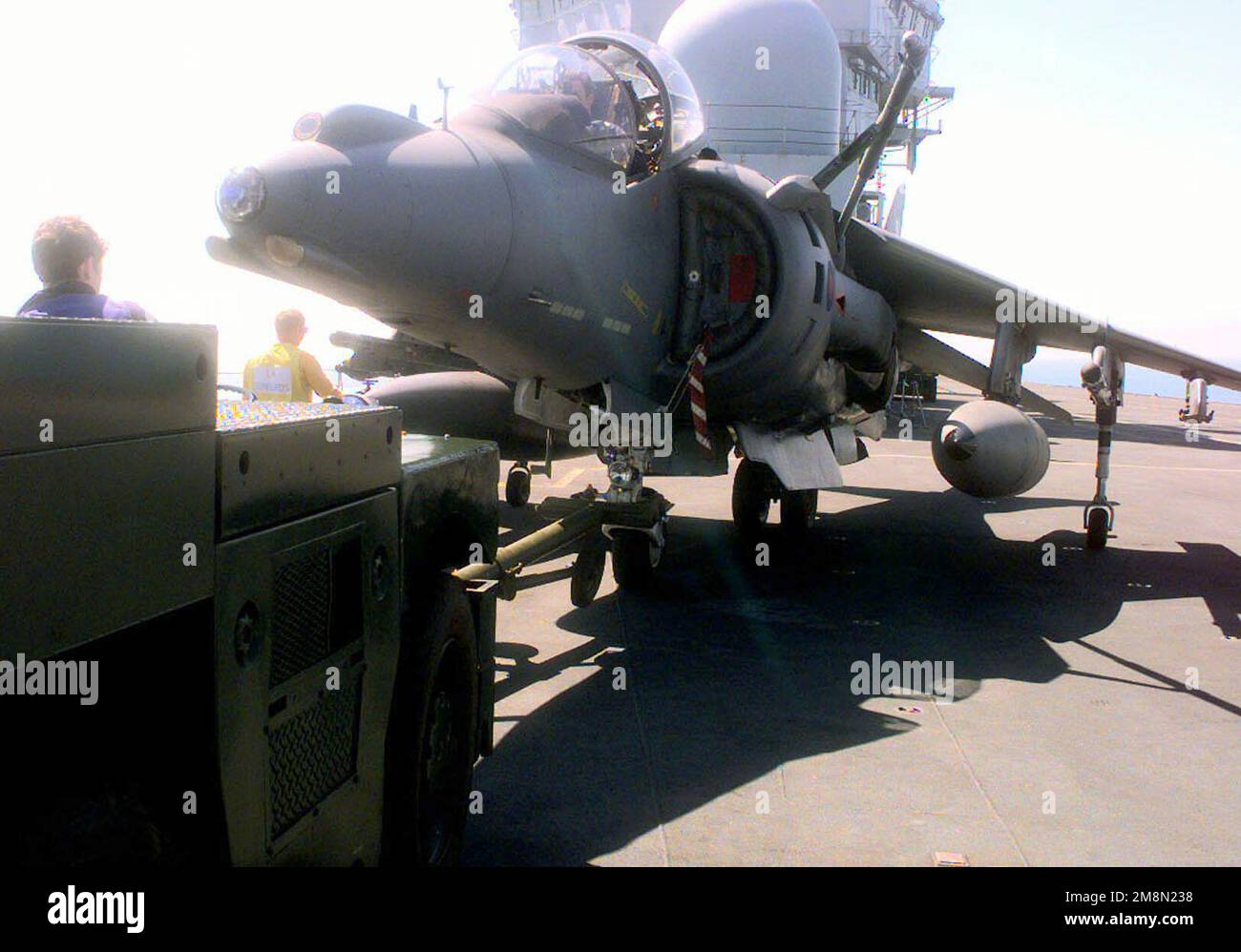 British Naval AIRMAN Jennifer Ennis (Left) positions a Royal Air Force ...