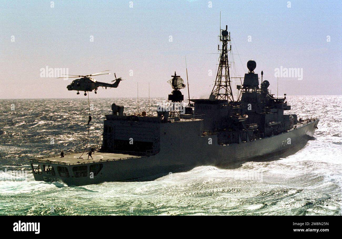 Portuguese Marines fastrope from a Portugese Lynx Mk-95 helicopter to ...