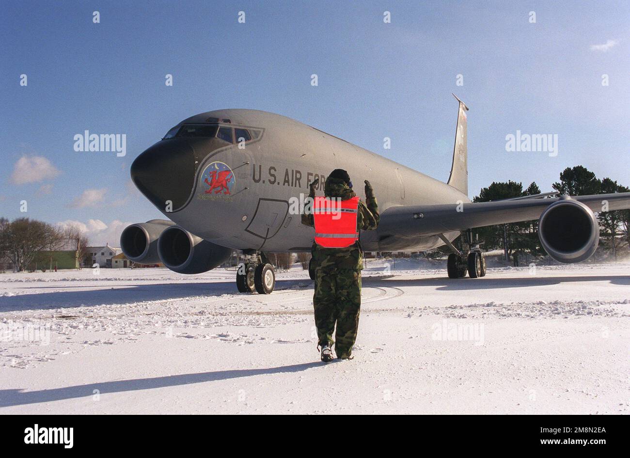 KC-135R Stratotanker from the 100th Aerial Refueling Wing based at Royal Air Force Mildenhall ...