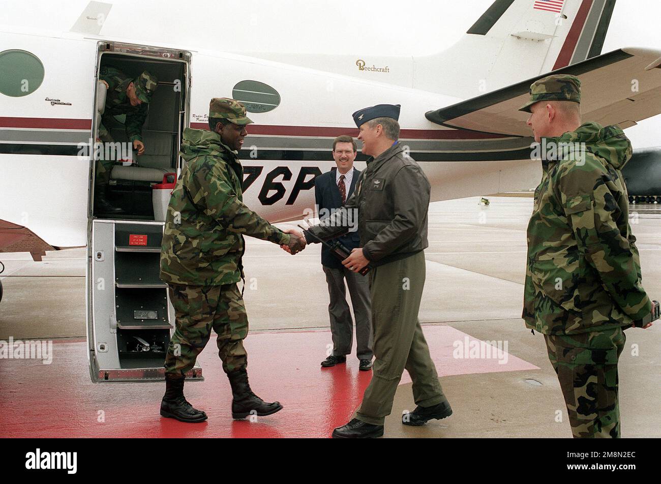 USAF COL Christopher Kelly, 97th Air Mobility Wing Commander, welcomes ...