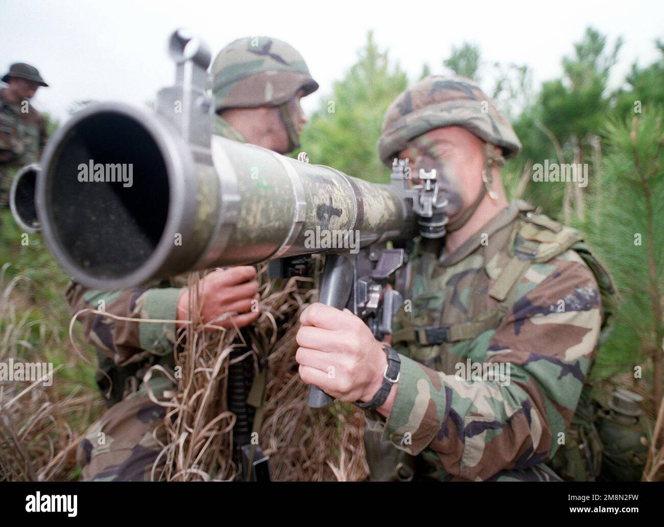 US Marine Corps Lance Corporal Woods from the 6th Marine Regiment takes ...