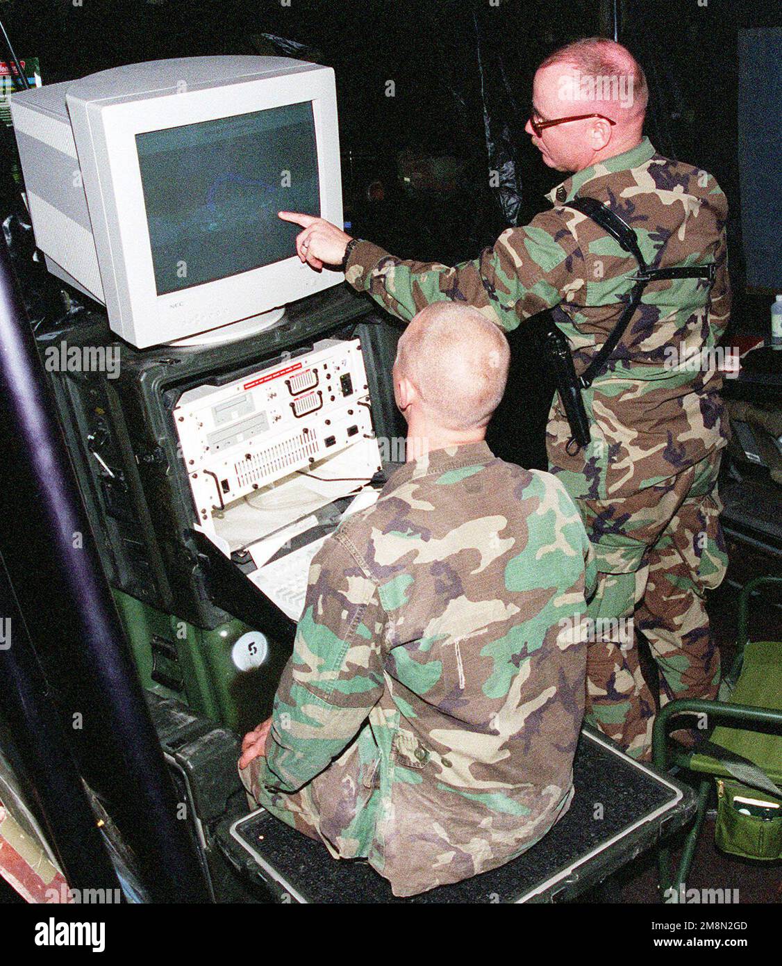 The Marines in the Command Post located at LZ Falcon are kept busy ...