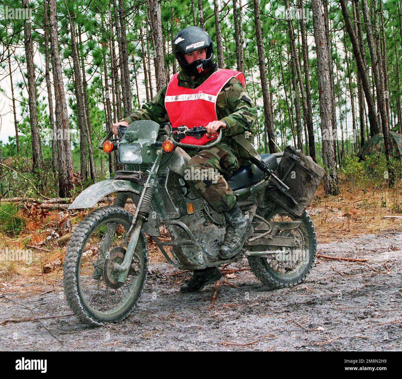 US Marine Corps Sergeant Blake, bike messenger from the 6th Marine ...
