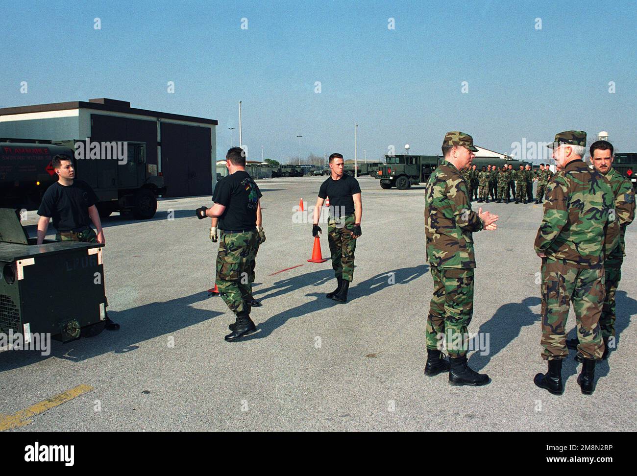 US Air Force Lieutenant Colonel Gibson, Commander of the 31st Supply ...