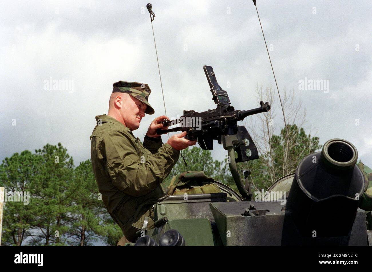 Marine Light Armored Vehicle (LAV) Commander, Charlie Company, 2nd ...