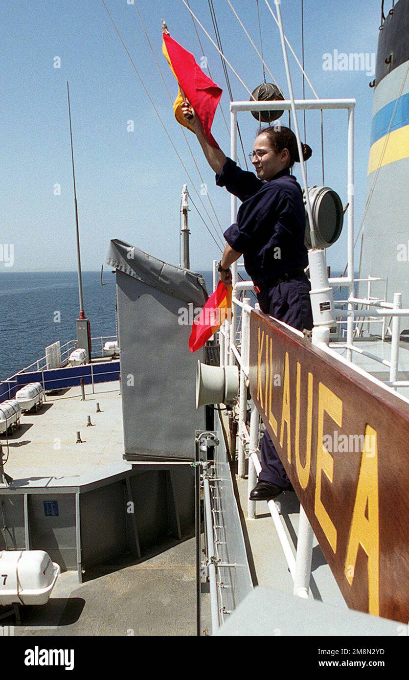 On board the Kilauea Class Ammunition Ship, USNS KILAUEA (T-AE 26 ...