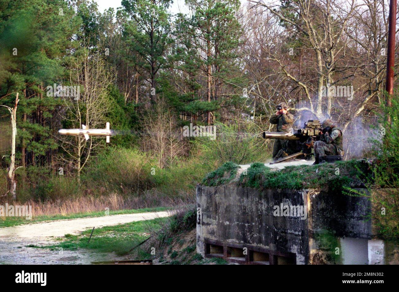Lance Corporal Lopez Bravo Company, Weapons Platoon and his crew fire ...