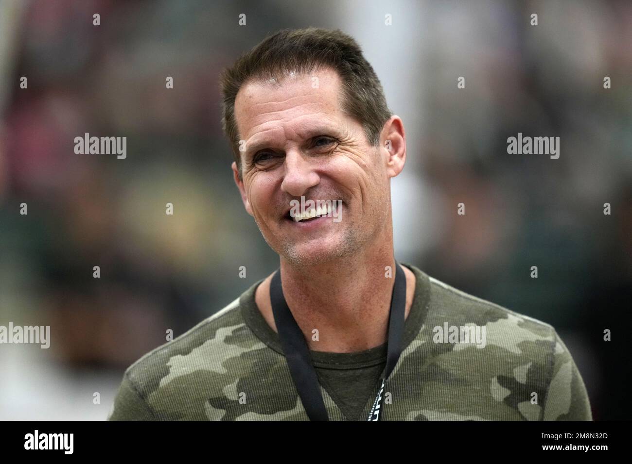 Jeff Hartwig reacts during the 30th UCS Spirit National Pole Vault ...