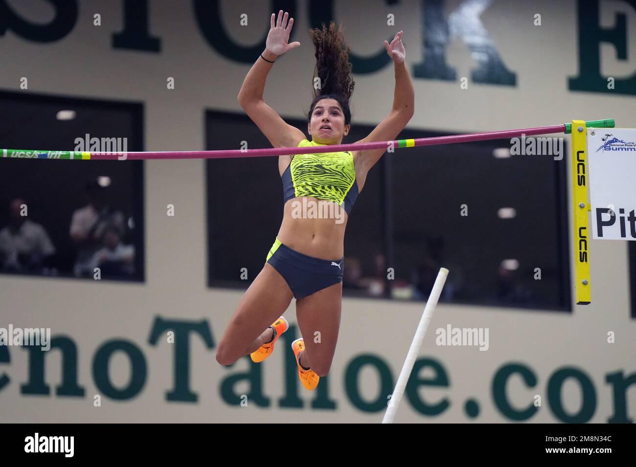 Gabi Leon places fourth in the elite women's competition at 14-6 (4.41m ...
