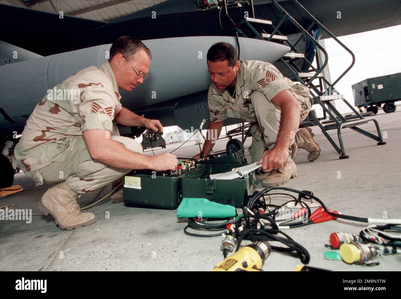 US Air Force Technical Sergeant Steve Engebretson and US Air Force ...
