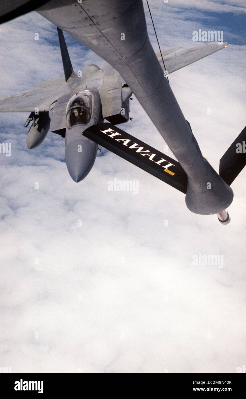An F-15A from the 199th Fighter Squadron, Hawaii Air National Guard ...
