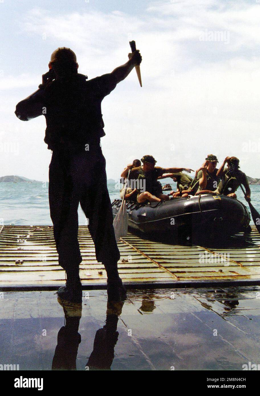 Marines are cleared to land their combat rigid raider craft, or Zodiac ...