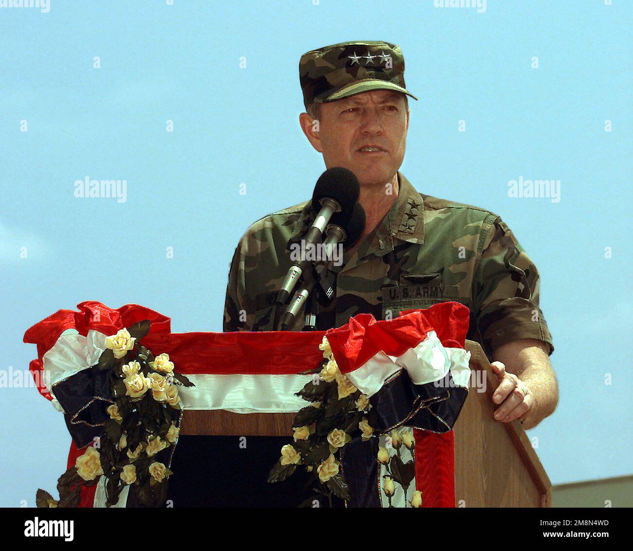 LTG David K. Heebner, Army Assistant Vice CHIEF of STAFF, speaks to ...
