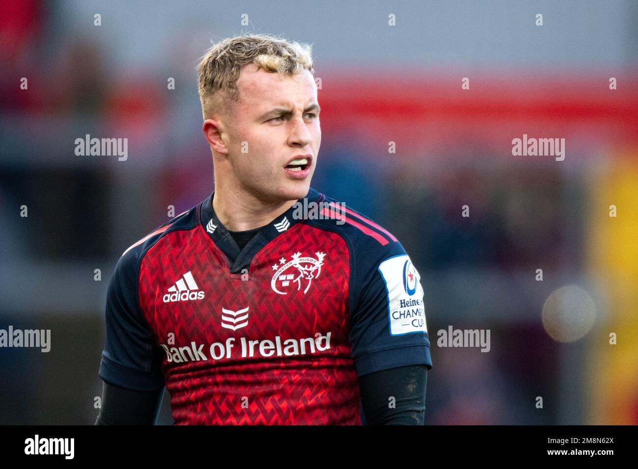 Limerick, Ireland. 15th Jan, 2023. Craig Casey of Munster during the ...