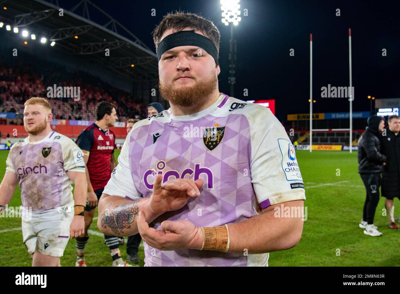 Limerick, Ireland. 15th Jan, 2023. Alfie Petch of Northampton after the ...